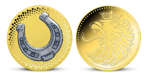 Podkova pro štěstí na medaili z ryzího zlata 999/1000 - Zlato - Národní ...